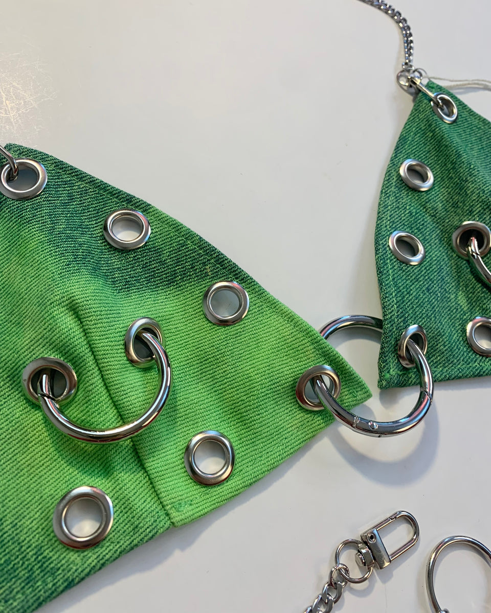VM X SJ green grommet ring bra top – Shop Journal Vintage